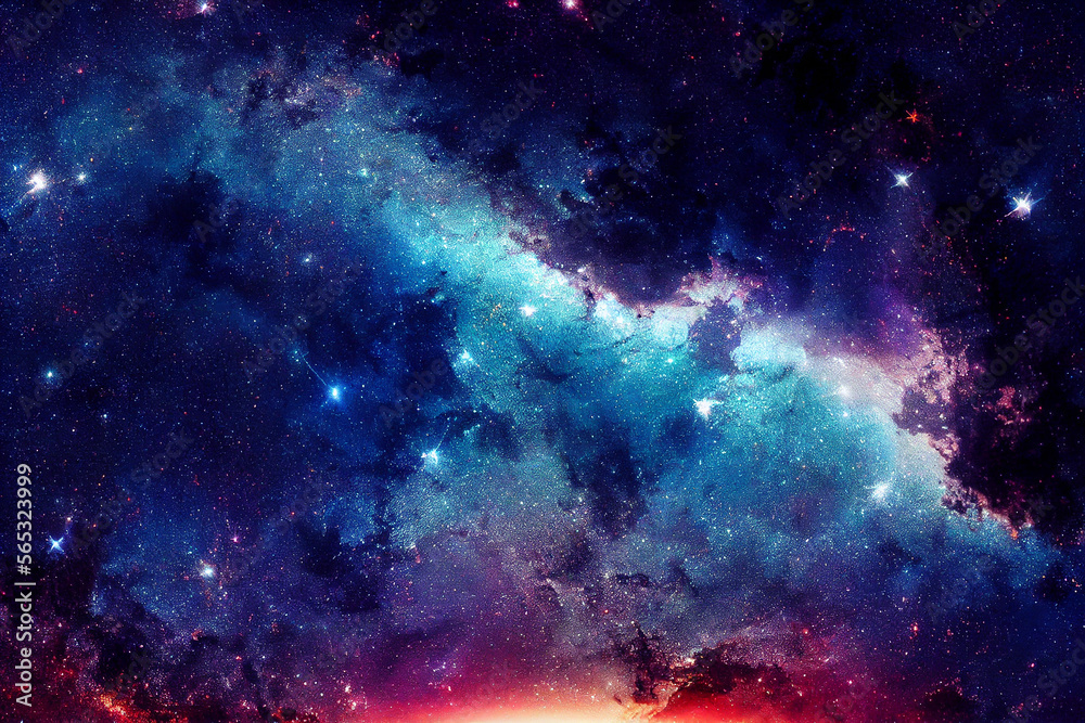 dazzling starry sky cosmic starry sky background material Generative AI ...