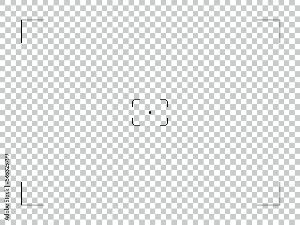 Photo camera frame viewfinder template. Modern focusing digital display ...