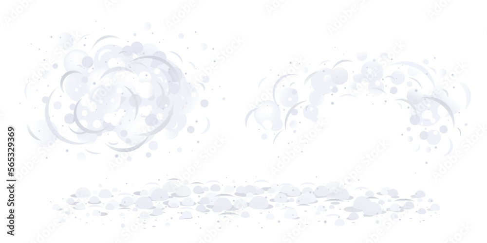 Dust clouds on air isolated illustration, dirty air with small ...
