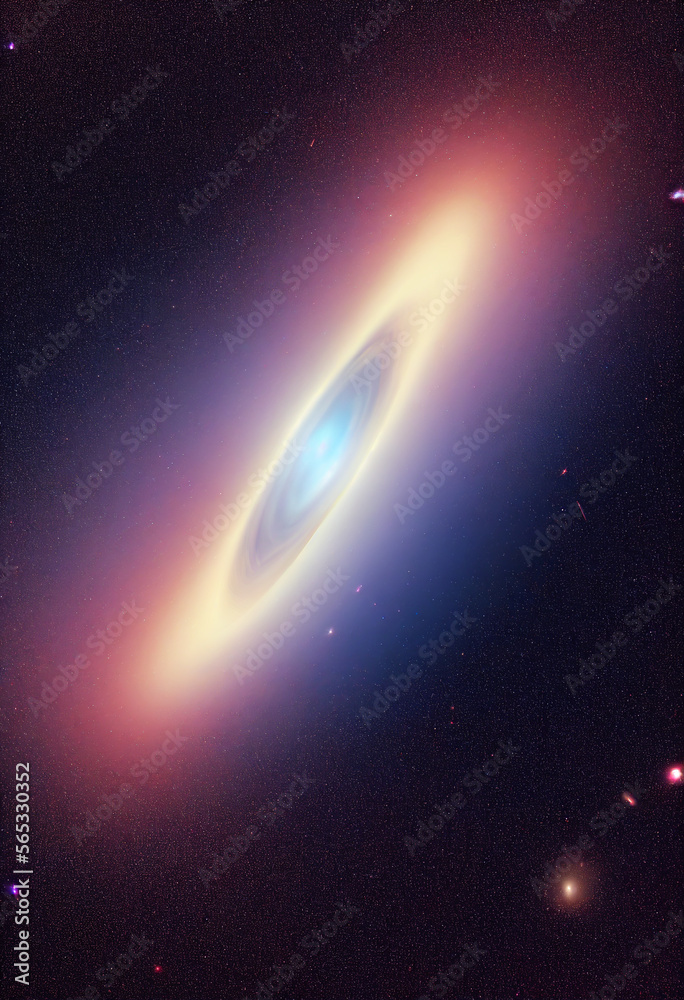 Rendering of the black hole of the galaxy in the starry skl Generative ...