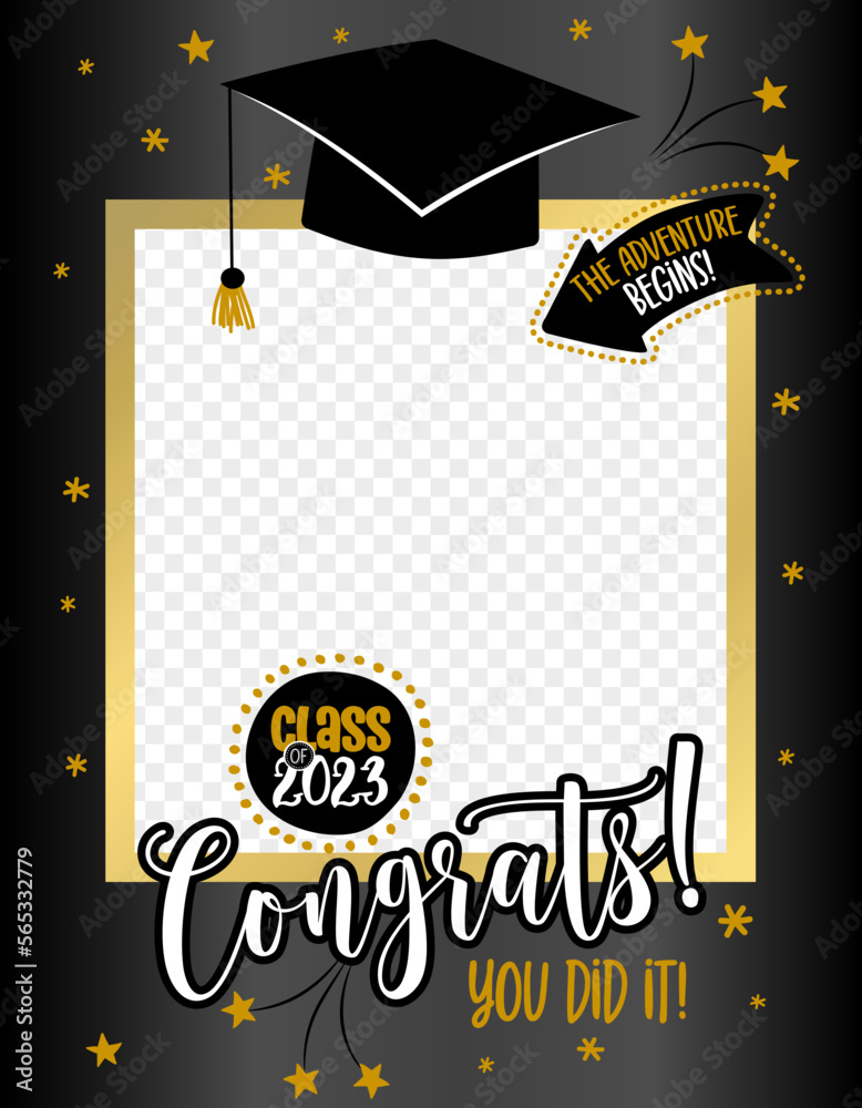 Class of 2023 - Graduation party photo booth prop. Photo frame for ...