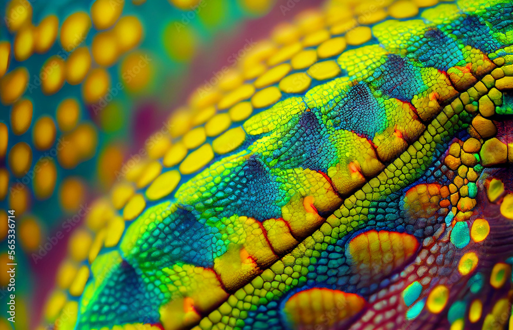 Chameleon Skin Texture Background, Colored Lizard Scales, Iguana ...