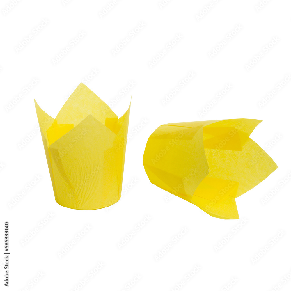 Paper baking forms for muffins isolated over transparent background ...