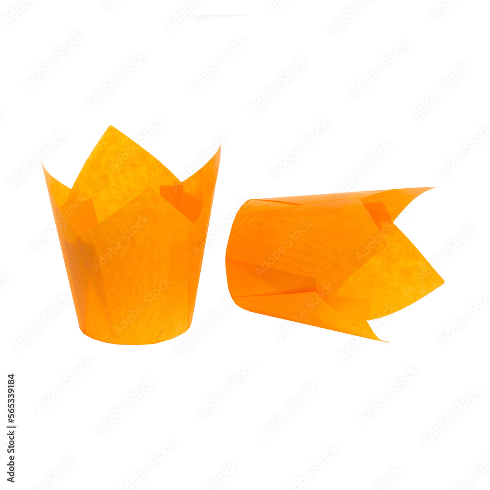 Paper baking forms for muffins isolated over transparent background ...