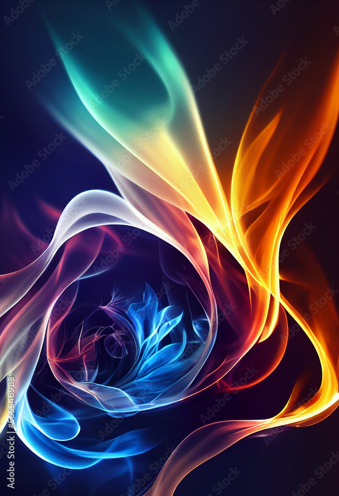 Beautiful fire wallpaper illustration art Generative AI Content by ...