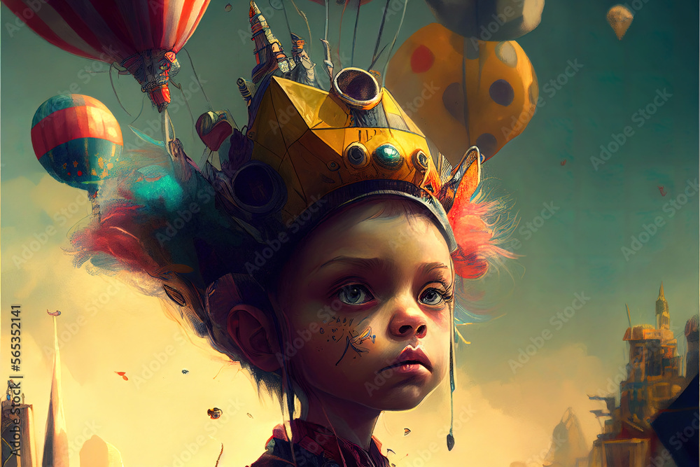 fictional character, ai generated fantasy abstract surreal high-detail ...
