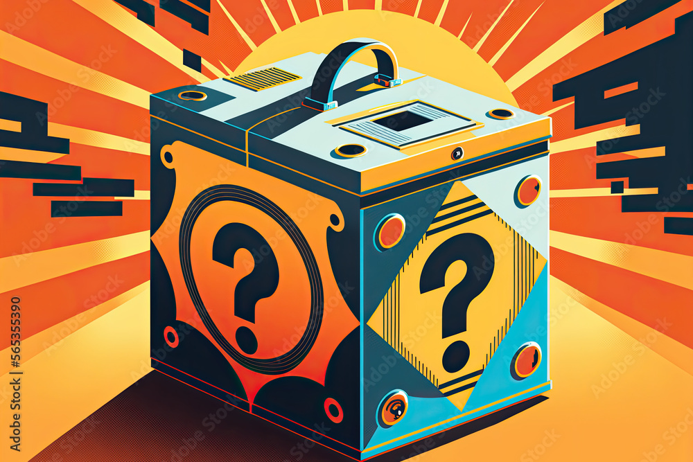Loot crate illustration of a mystery treasure chest used frequently in ...