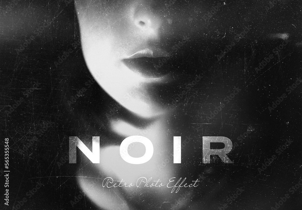 Mysterious Noir Effect Mockup Stock Template | Adobe Stock