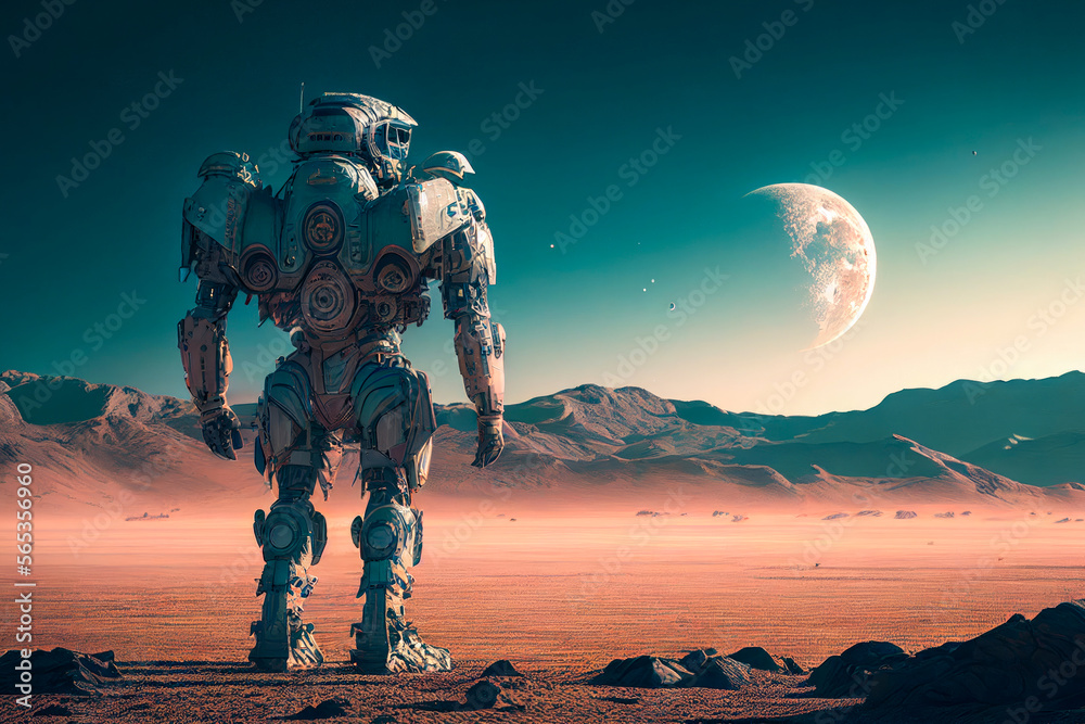 aircraft, cyborg, robot, on the horizon of world wars, a battlefield of ...