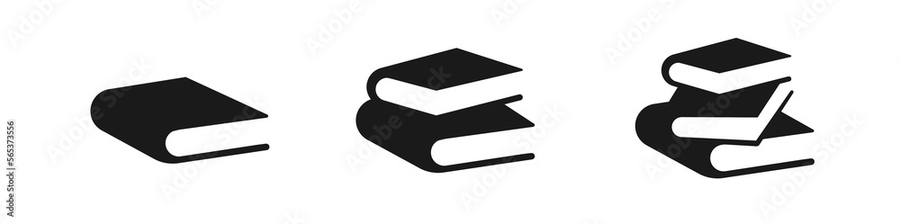 Book icon vector. open book icon set Stock Vector | Adobe Stock