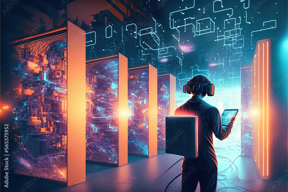 Explore metaverse technology with computer generated environment ...