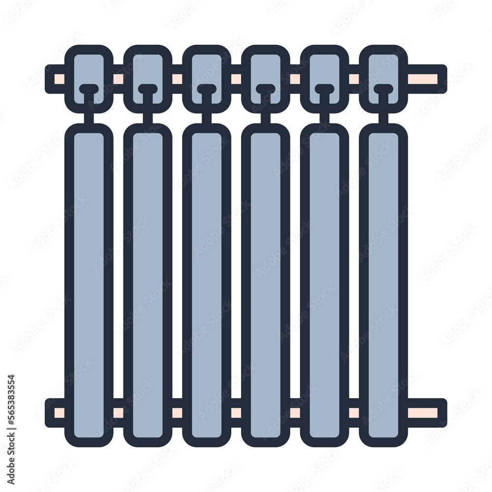 Radiator Icon in Heating and Cooling Technology,Radiator Icon in Modern ...