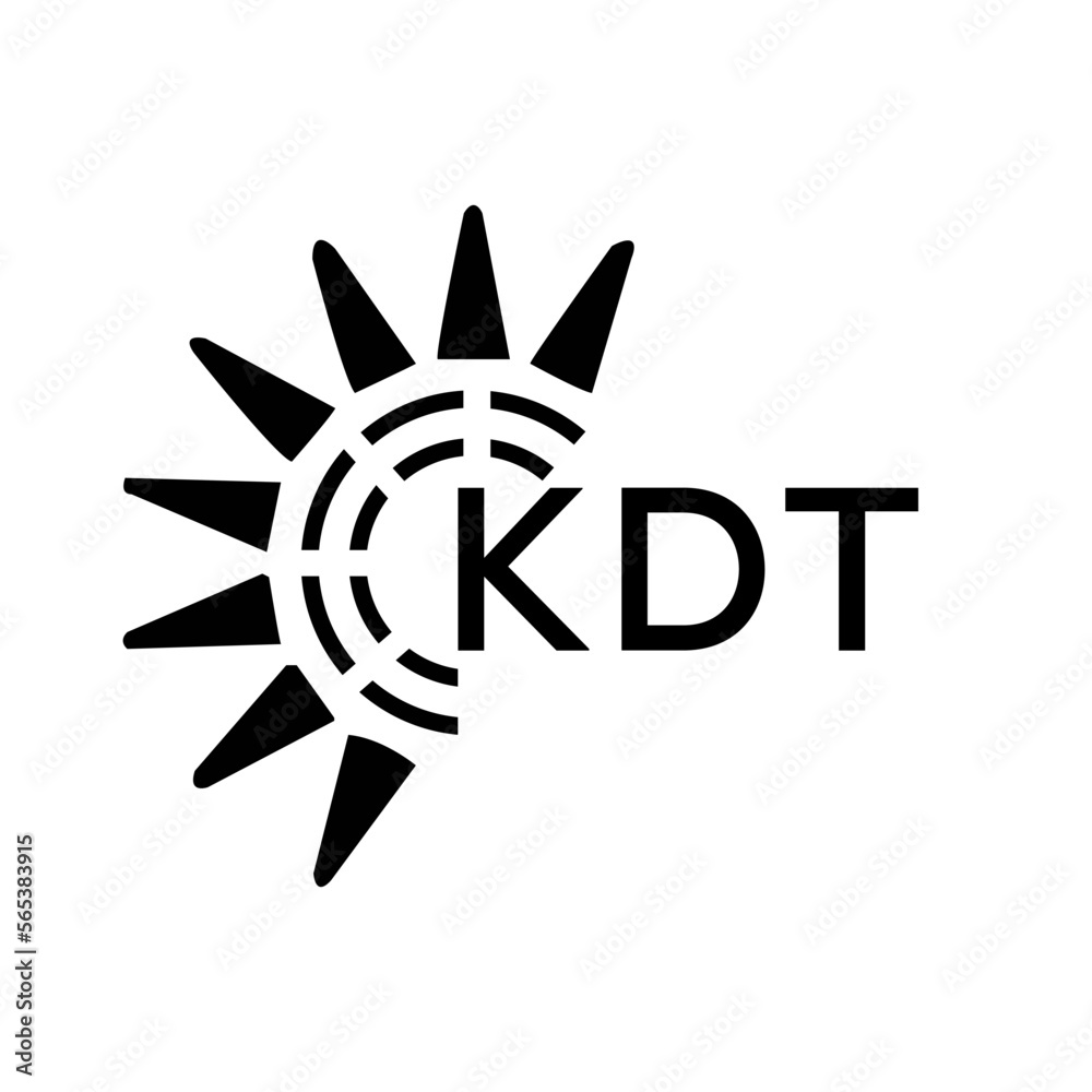 KDT letter logo. KDT image on white background and black letter. KDT ...