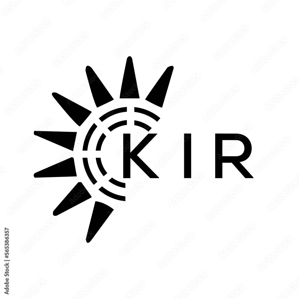 Vecteur Stock KIR letter logo. KIR image on white background and black ...