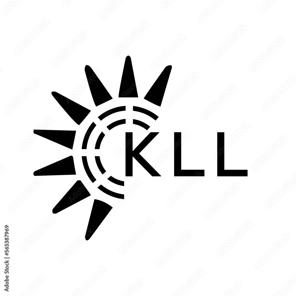 KLL letter logo. KLL image on white background and black letter. KLL ...