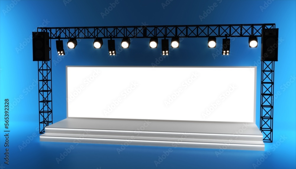 Empty stage design for mockup and corporate identity, display. Platform ...