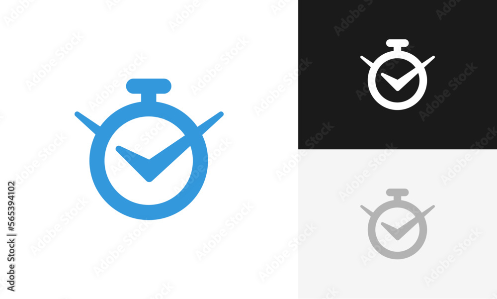 check time logo, clock logo, time logo icon design vector Stock Vector ...