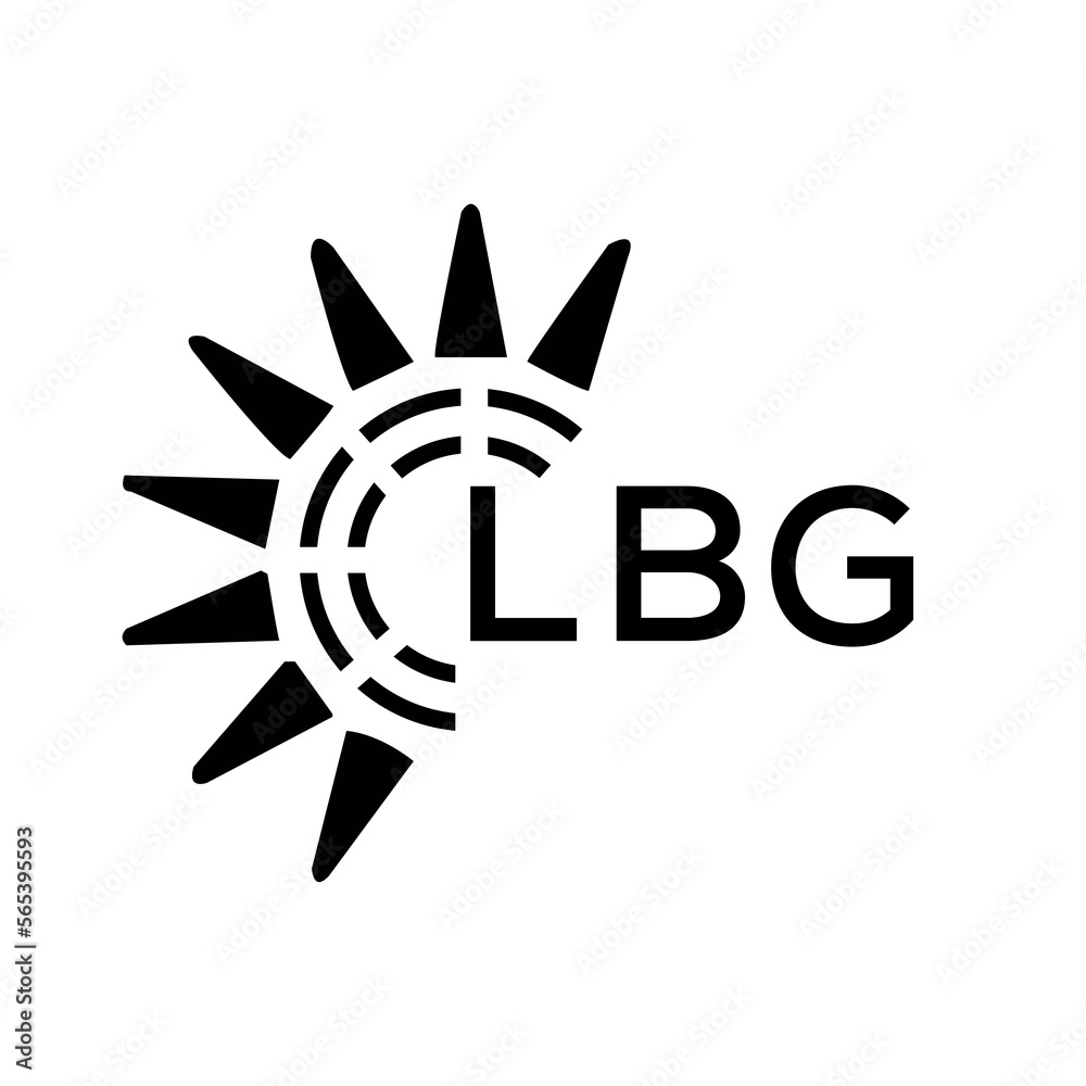 LBG letter logo. LBG image on white background and black letter. LBG ...