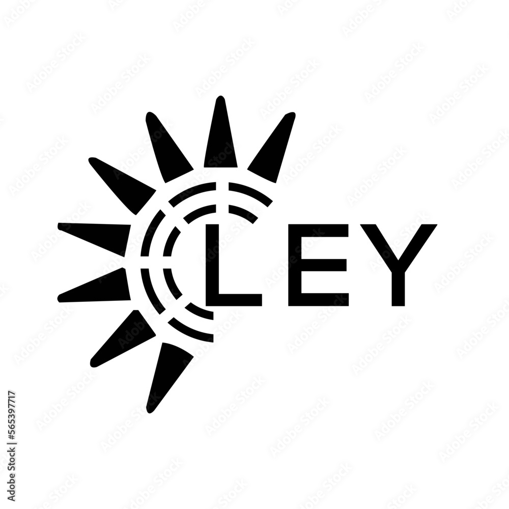 LEY letter logo. LEY image on white background and black letter. LEY ...