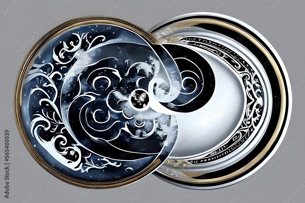 Ice and fire Yin Yang 5, Generative AI, merging together, state of mind ...