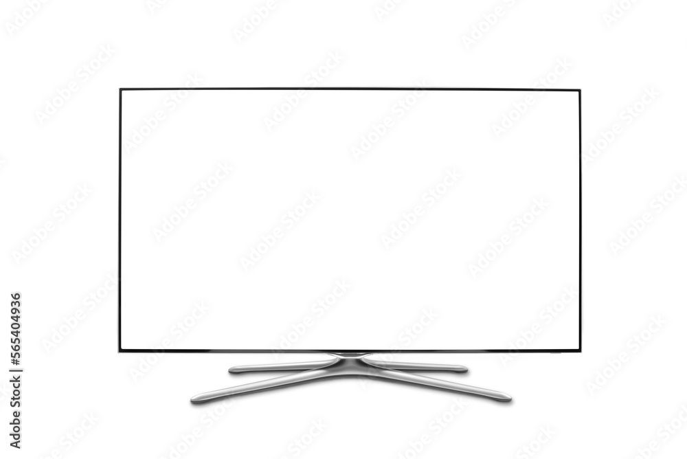 Realistic TV screen. Modern lcd wall panel, led type, isolated on white ...