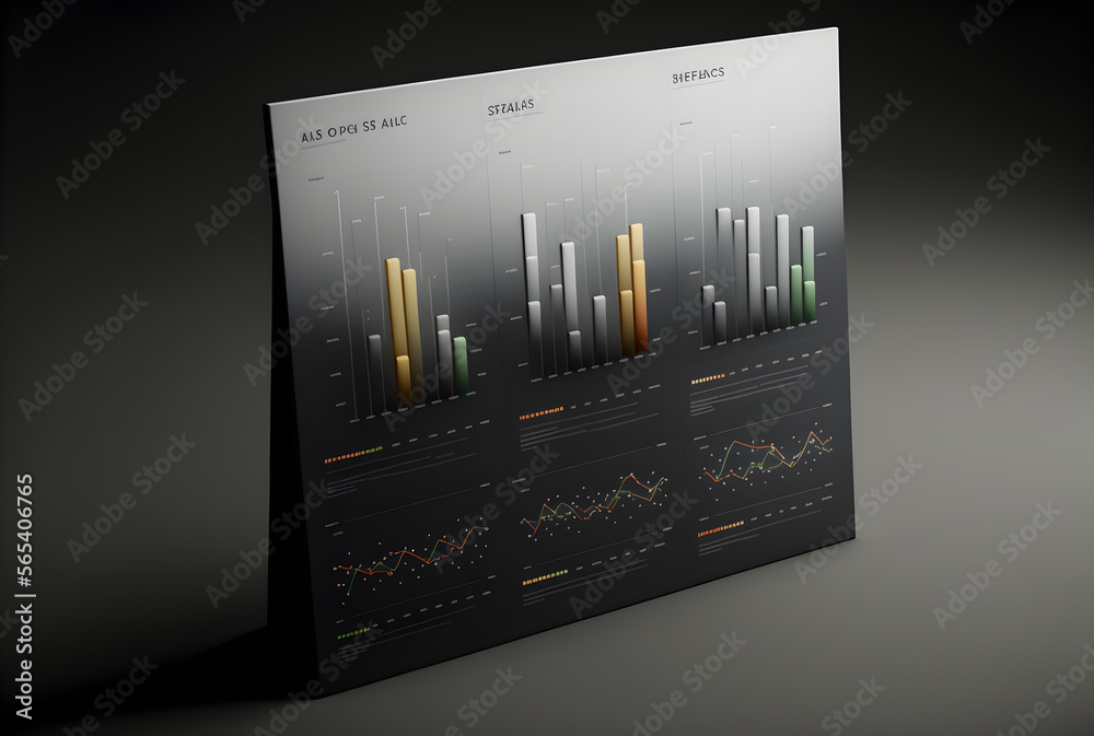 Infographic dashboard. Charts, bars and diagrams. Mockup Stock ...