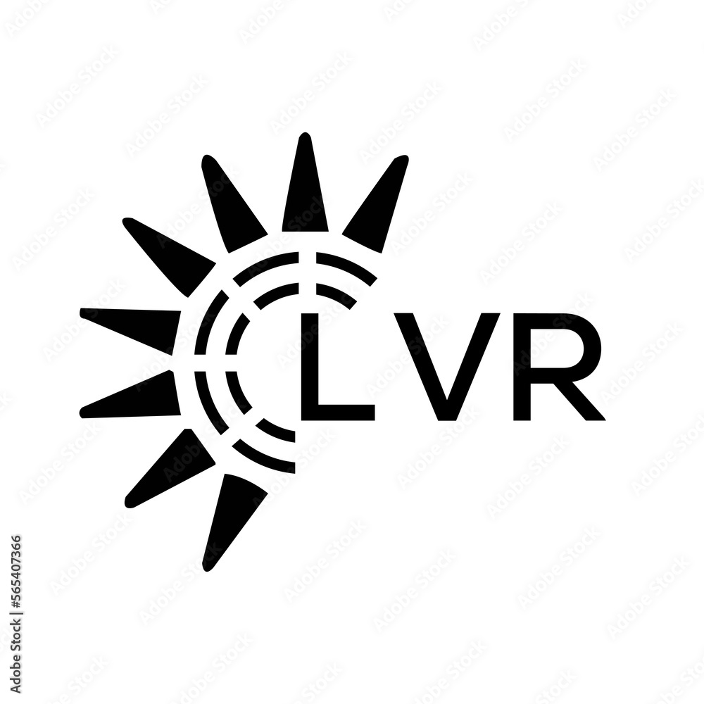 LVR letter logo. LVR image on white background and black letter. LVR ...