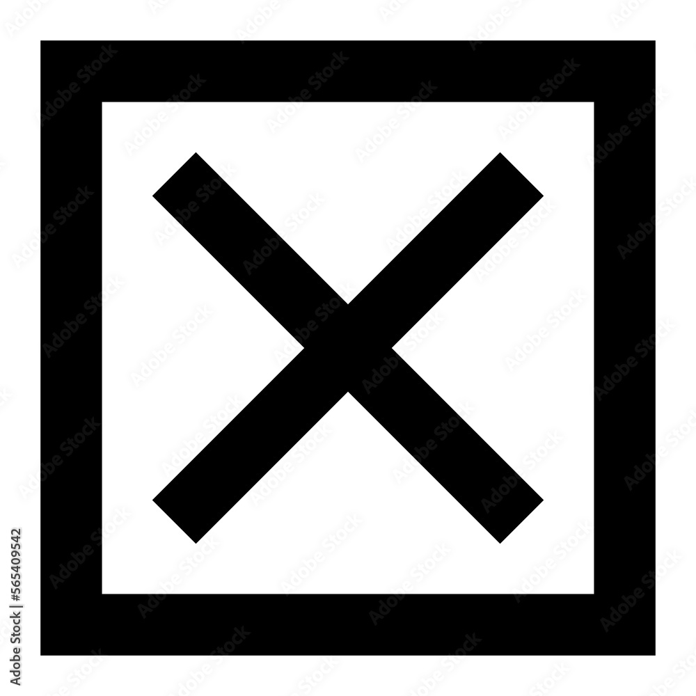 Cross Check mark Symbol on Transparent Background Stock Illustration ...