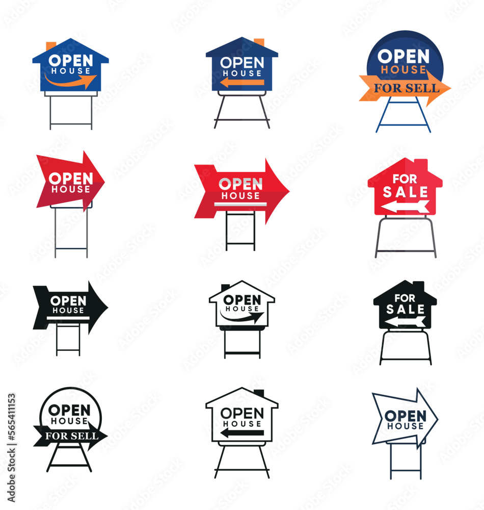 House Yard Sign vector Illustration Big Collections With White ...