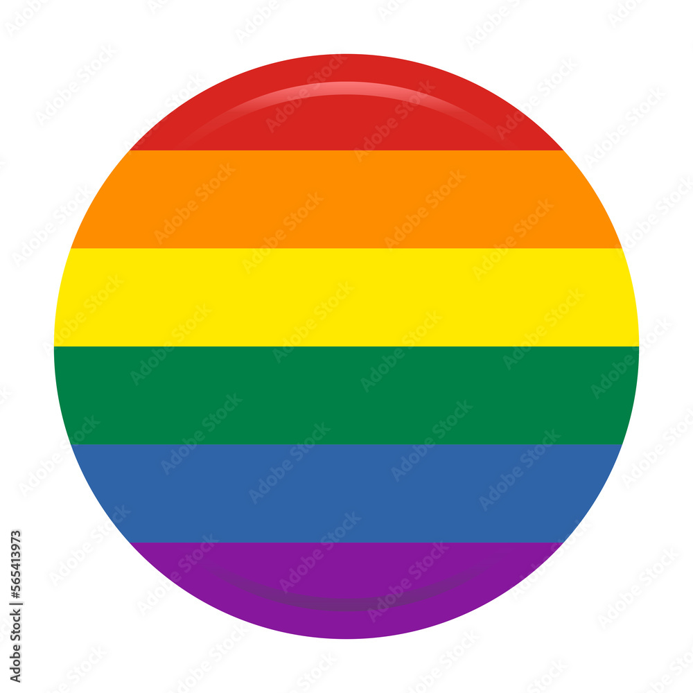 Rainbow Pride flag circle User symbol icon Stock Illustration | Adobe Stock