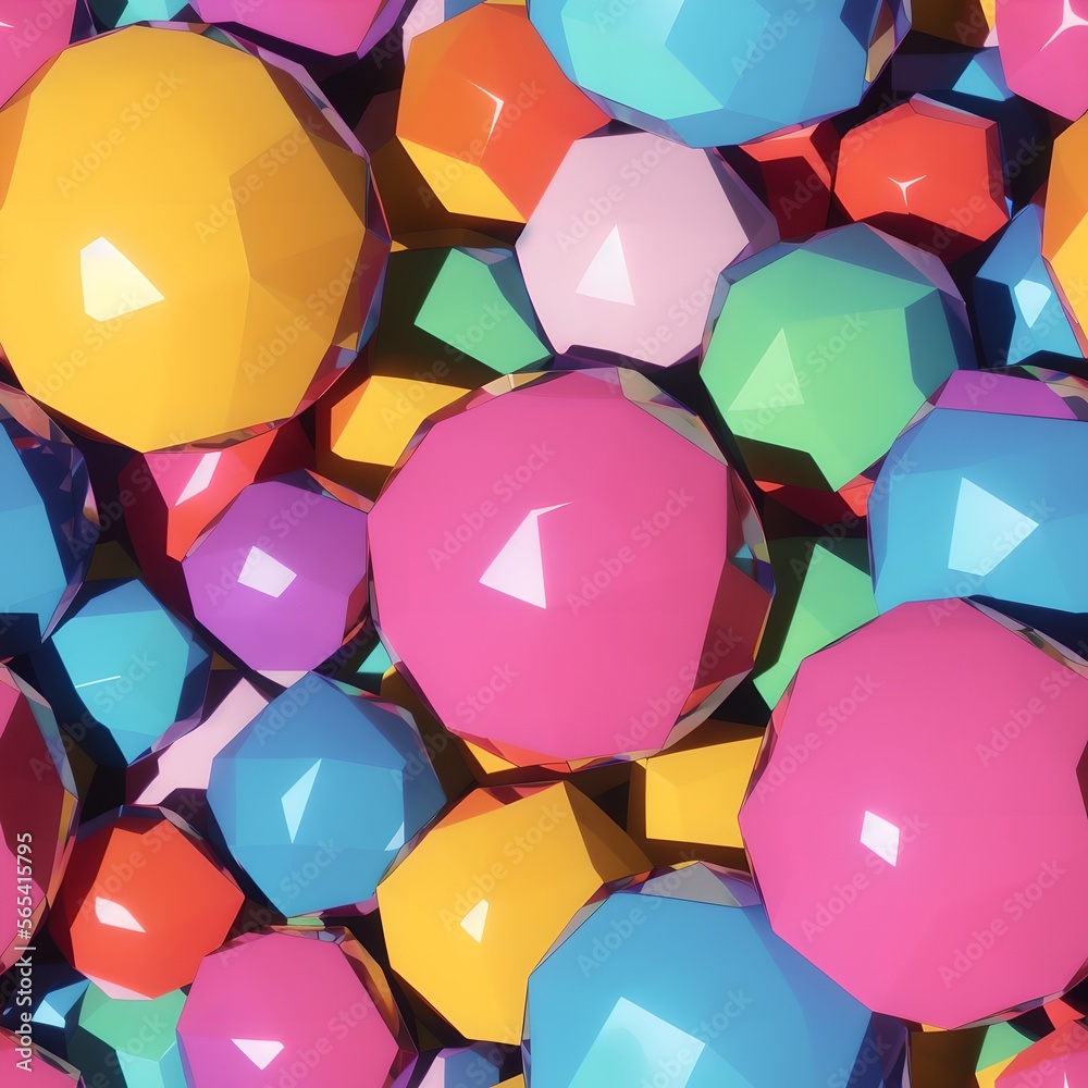 Seamless sphere cirle tiled 3d background with rendered shapes ...