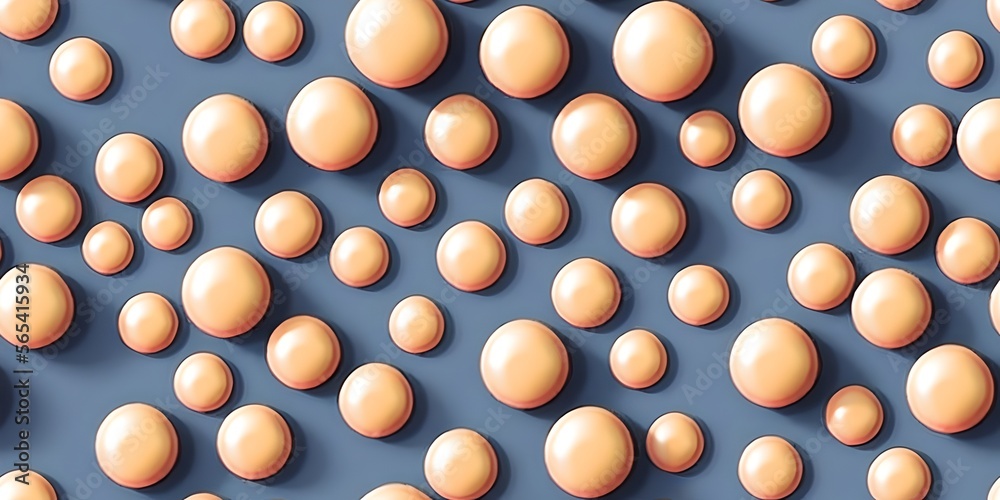 Seamless sphere cirle tiled 3d background with rendered shapes ...