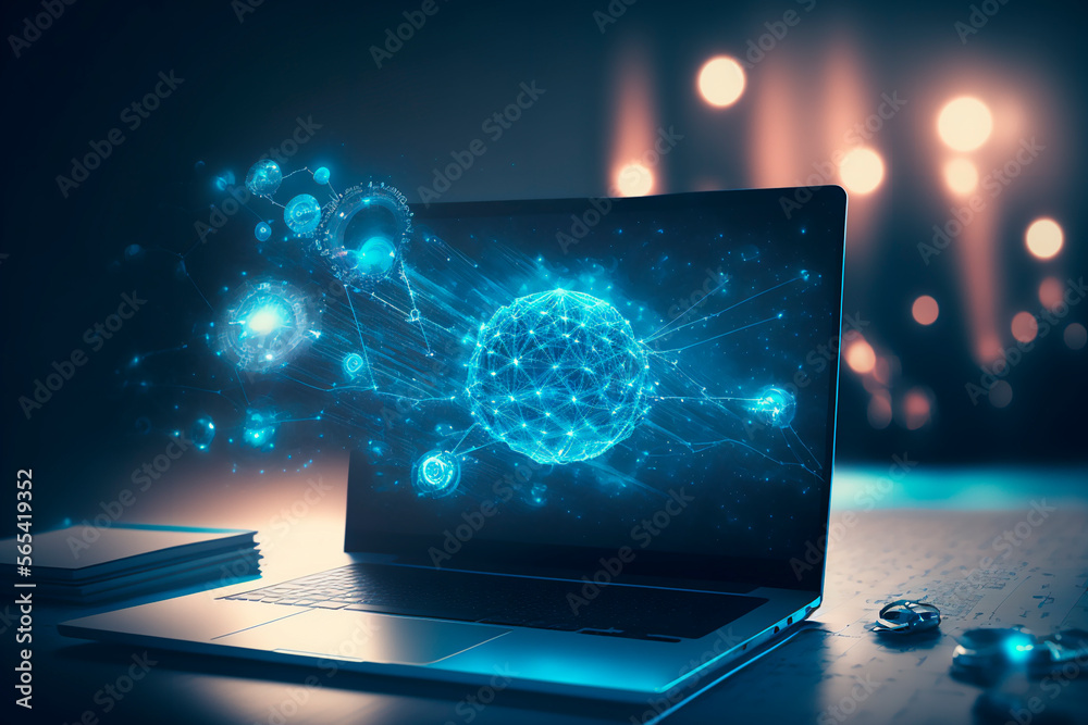 technology concept with AI (artificial intelligence) and deep learning ...