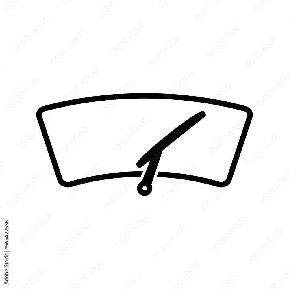 Car wiper icon in trendy outline style design. Vector illustration ...