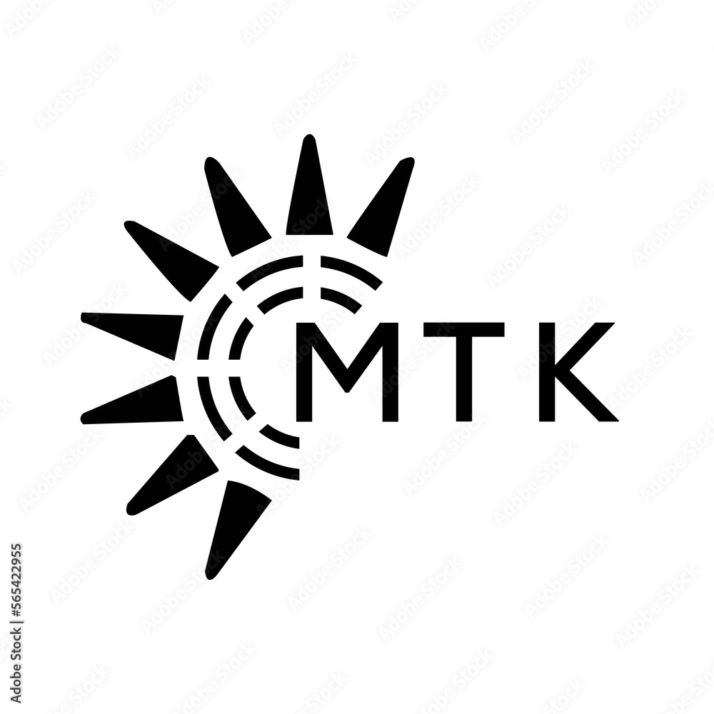 Mtk Letter Logo Mtk Image On White Background And Black Letter Mtk Technology Monogram Logo