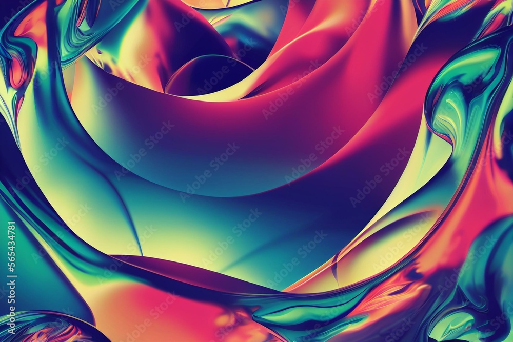 Geometric fluid shapes with liquid colors abstract background. Vector ...