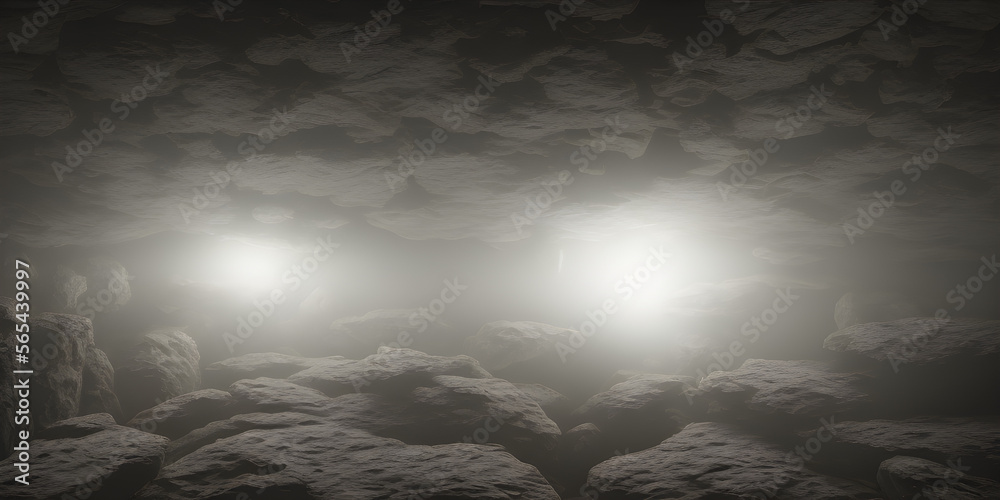 Underground Cave with 2 lights video game background banner created ...