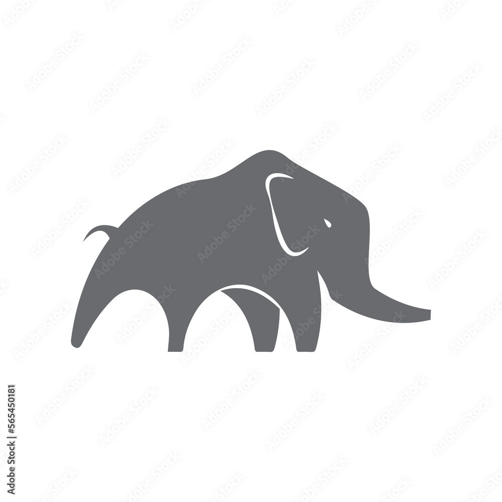 elephant logo, catchy simple drawing, Elephant silhouette for print ...