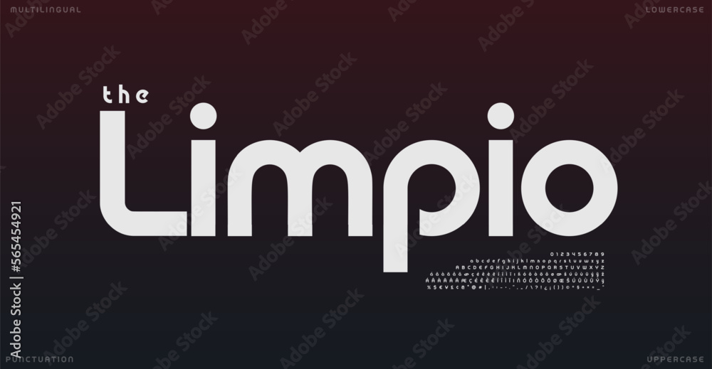 Versatile modern alphabet, rounded bauhaus typeface, minimalistic sans ...