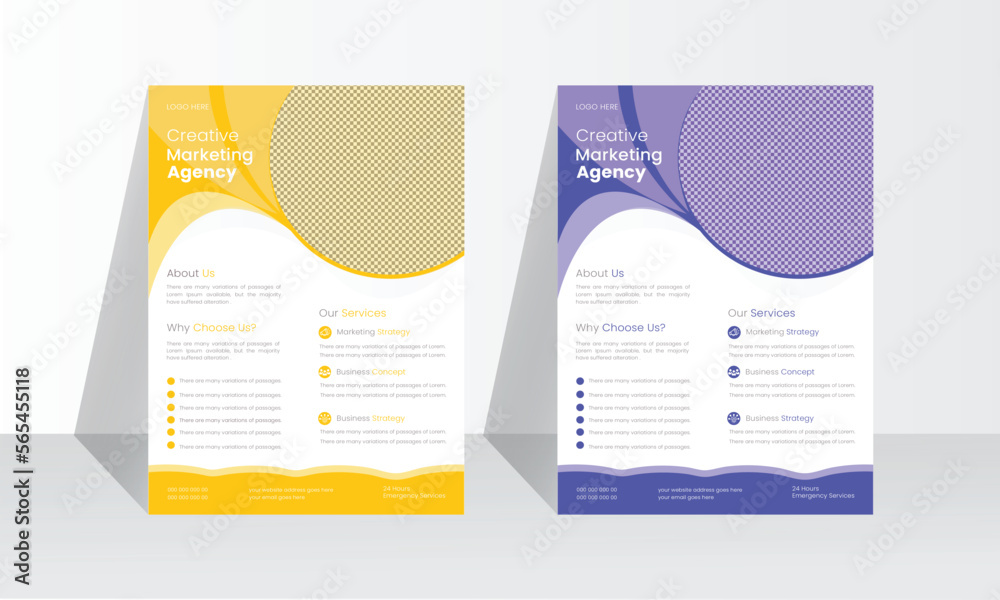 New Flyer Template Design For Business Stock Vector | Adobe Stock