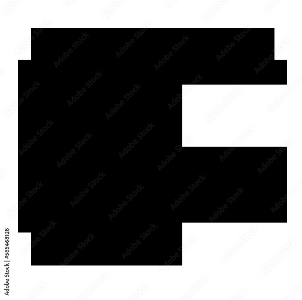 Blocky Retro Bitmap Themed Arcade Gamer Mono Letter Fonts Stock Vector ...