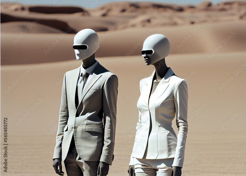 A futuristic view of the future man in the age of global warming. A ...