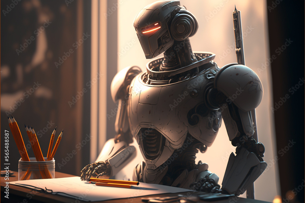 an advanced robot, is capable of creating stunning artwork from simple ...