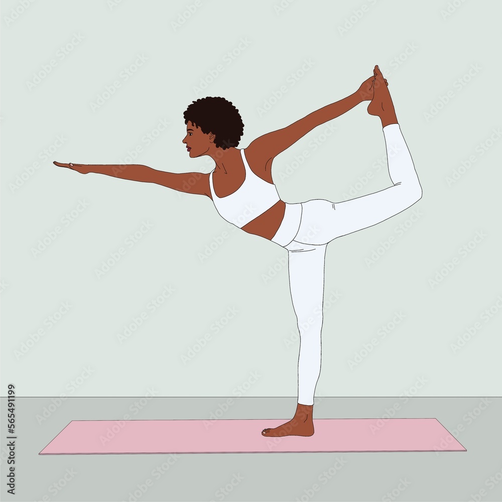 Dancer Pose (Lord Of The dance) / Natarajasana. Flexible standing woman ...