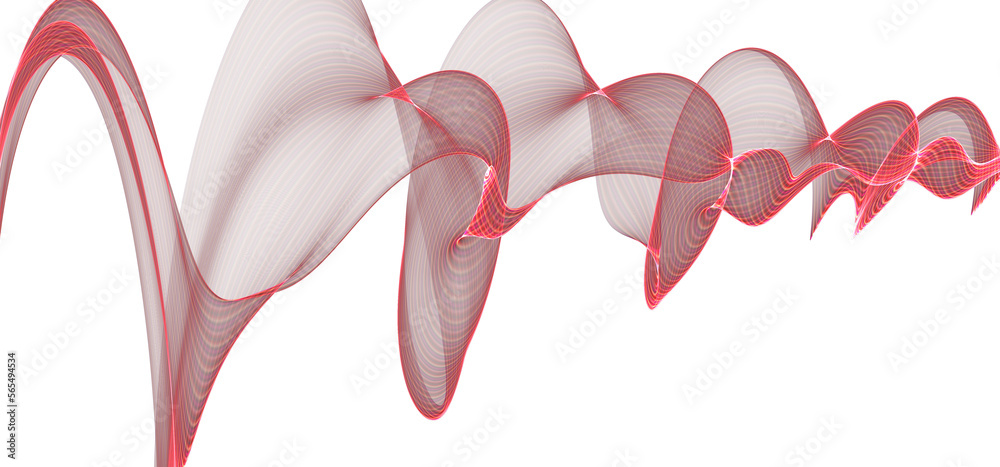 Wavy Red abstract lines of smoke, abstract background. Waves dynamic ...