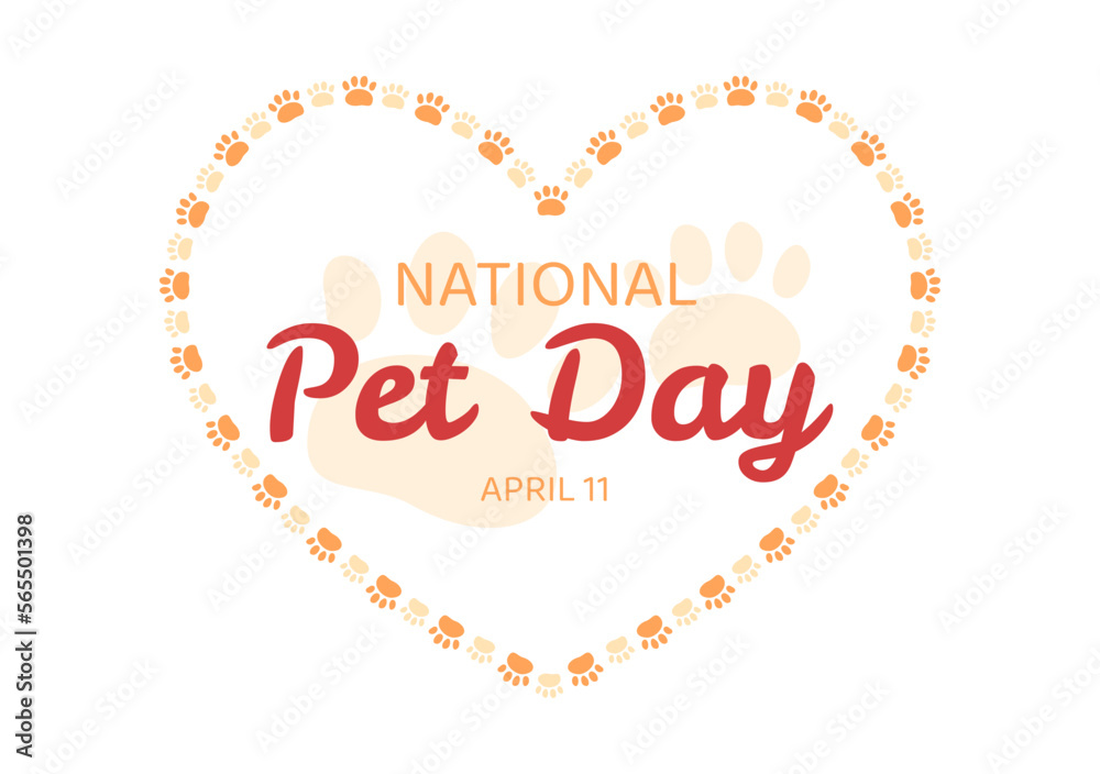National Pet Day on April 11 Illustration with Cute Pets of Cats and ...