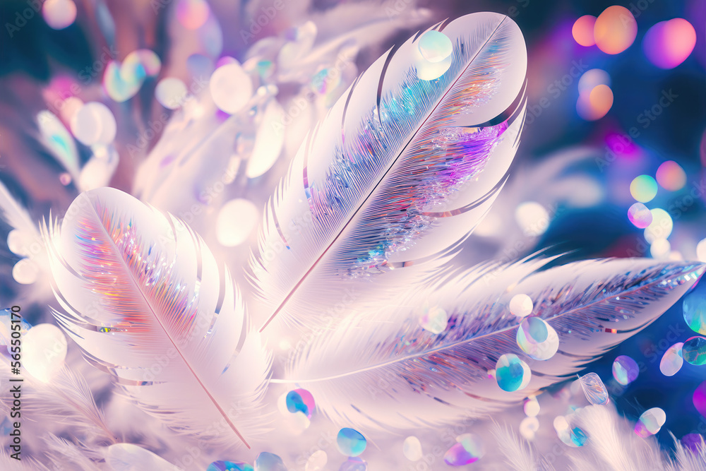Beautiful Feathers Abctract Background. Created with Generative AI ...