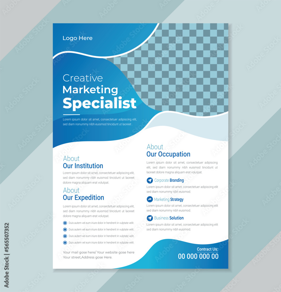 Business Flyer ,background,vector template in A4 size, design layout ...