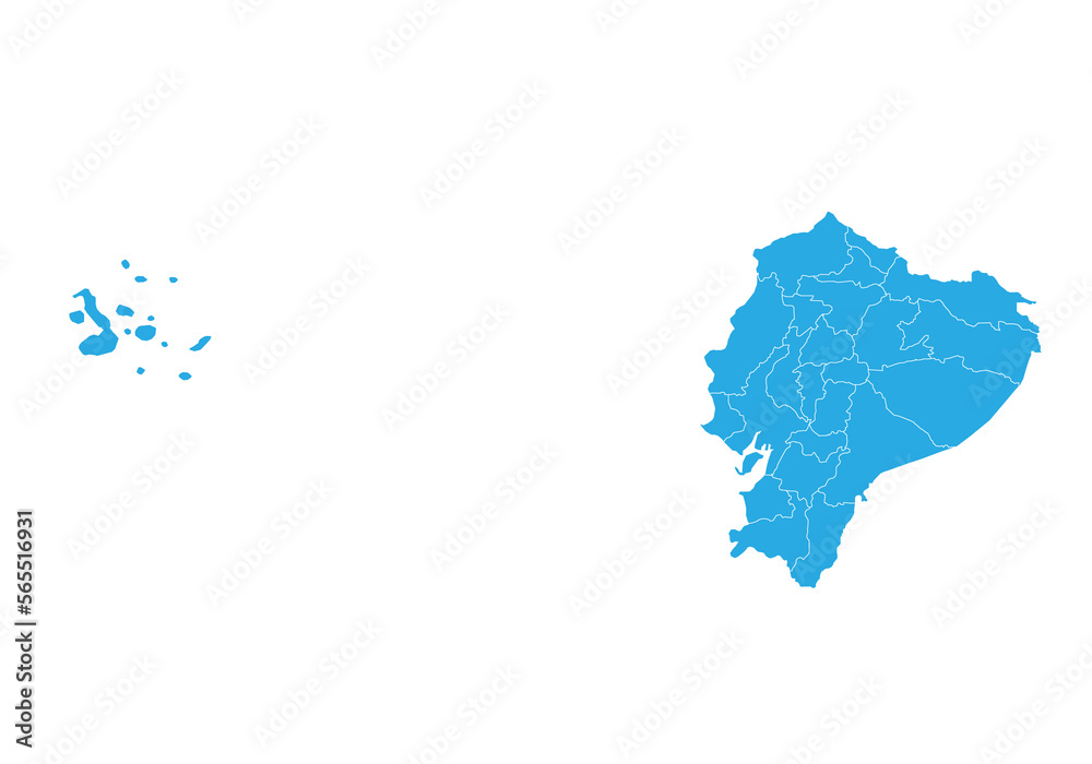 ecuador map. High detailed blue map of ecuador on PNG transparent ...