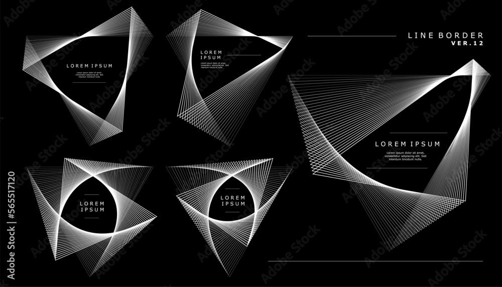 Modern abstract lines border design template. Technology lines border ...
